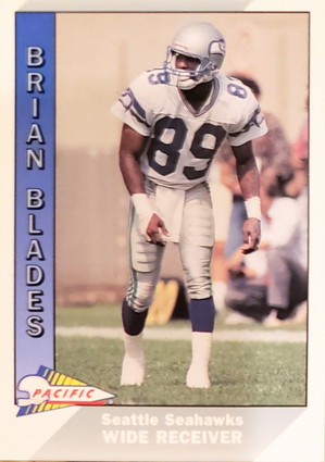 Brian Blades - Seattle Seahawks - 1991 Pacific Card #493 - Dragon Sports