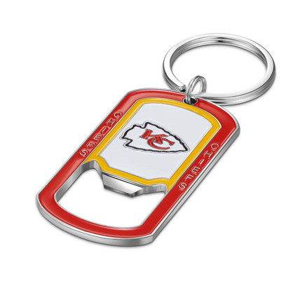 Kansas City Chiefs NFL Stainless Steel Tag Key Chain - Dragon Sports