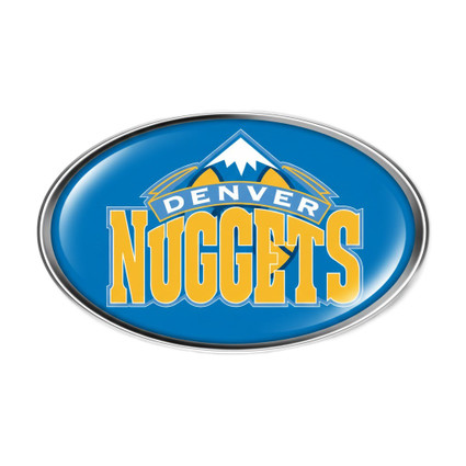 Denver Nuggets NBA 4" Color Chrome Logo & Wordmark Emblem - Dragon Sports