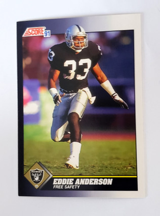 Eddie Anderson - Los Angeles Raiders - 1991 Score Card #525 - Dragon Sports