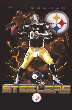 Pittsburgh Steelers NFL Cyborg Quarterback Poster - Dragon Sports