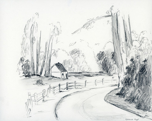 Countryside Drawing - Wonderwall Studio
