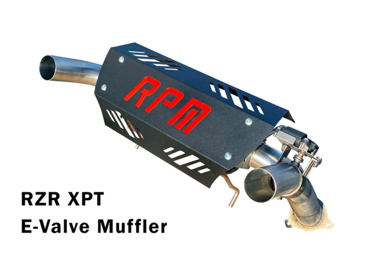 RPM Polaris RZR XP Turbo & Pro XP E-Valve Muffler Colored Logo Back ...