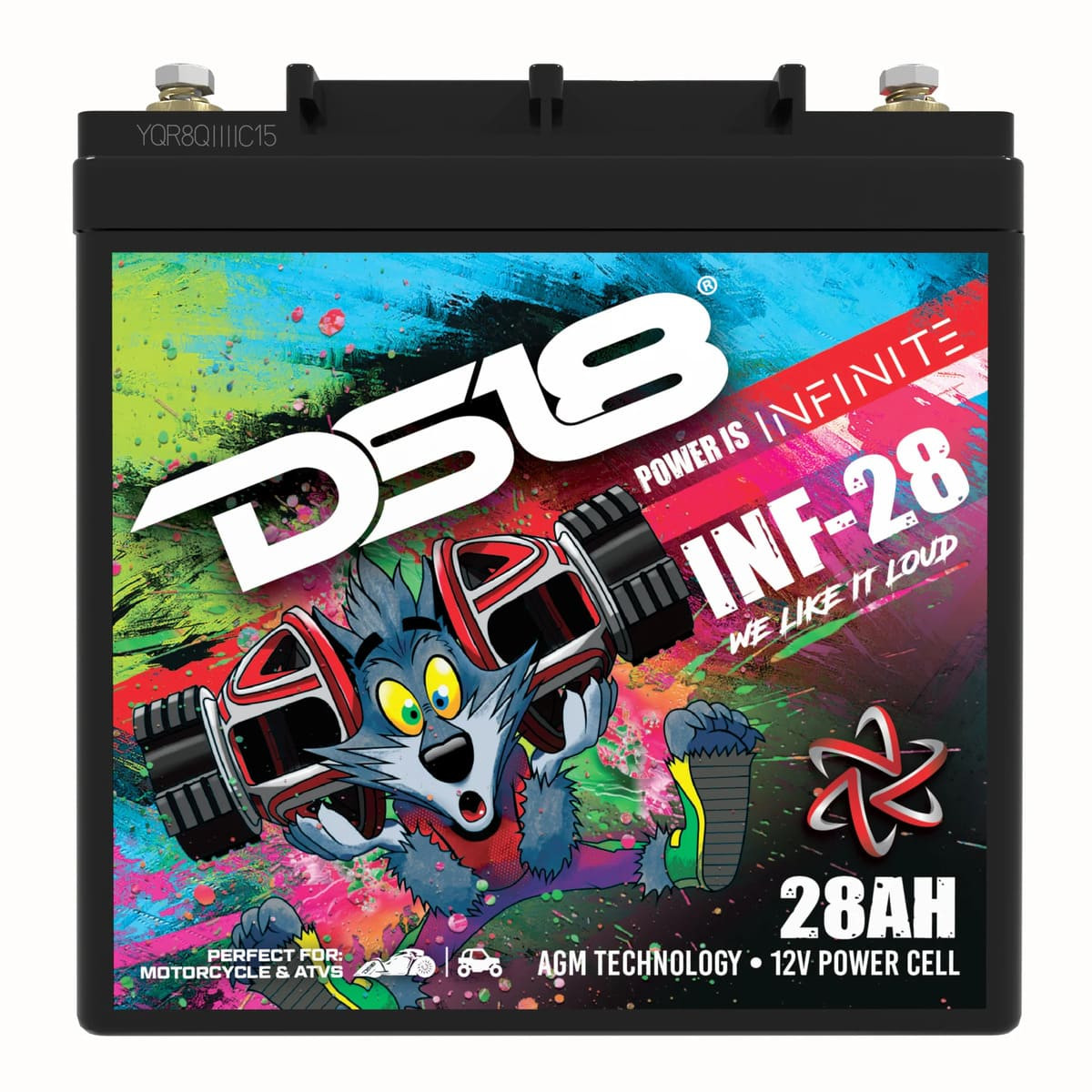 DS18 Infinite 28 AH AGM Power Cell Battery - Side By Side Sports