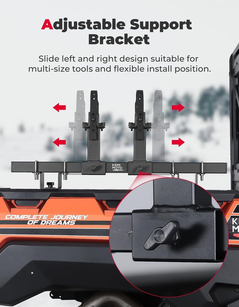 Kemimoto Polaris Ranger XP 1000 Holder Rear Bed Rack