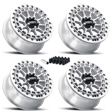MetalFX Outlaw R UTV Beadlock 5-Lug Wheel Kit - Raw - Side By Side Sports