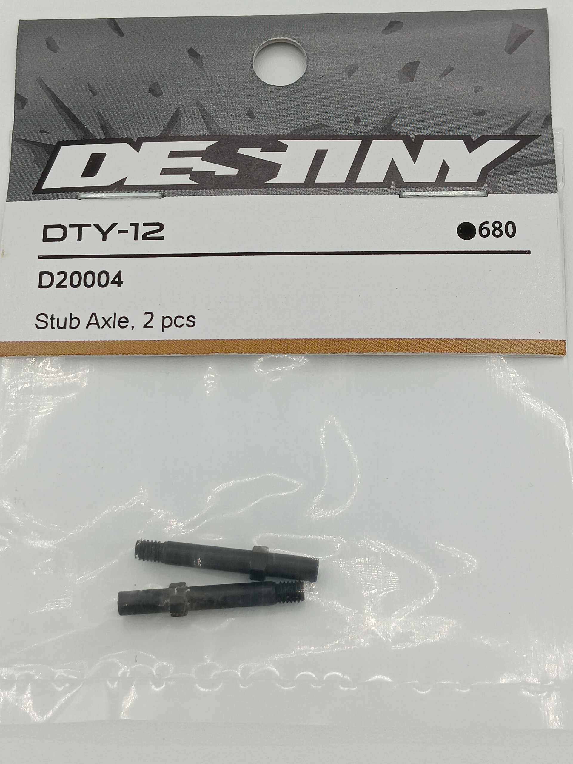 Destiny Front Stub Axle (2) DTY-12