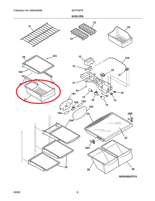 Deli Drawer Compatible with Frigidaire Refrigerator 240530811