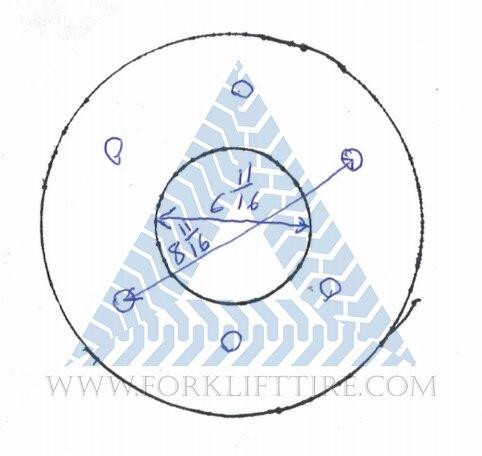 Buy 12x5 6-Hole Two-Piece Split Wheel for 7.00-12 Forklift Tire