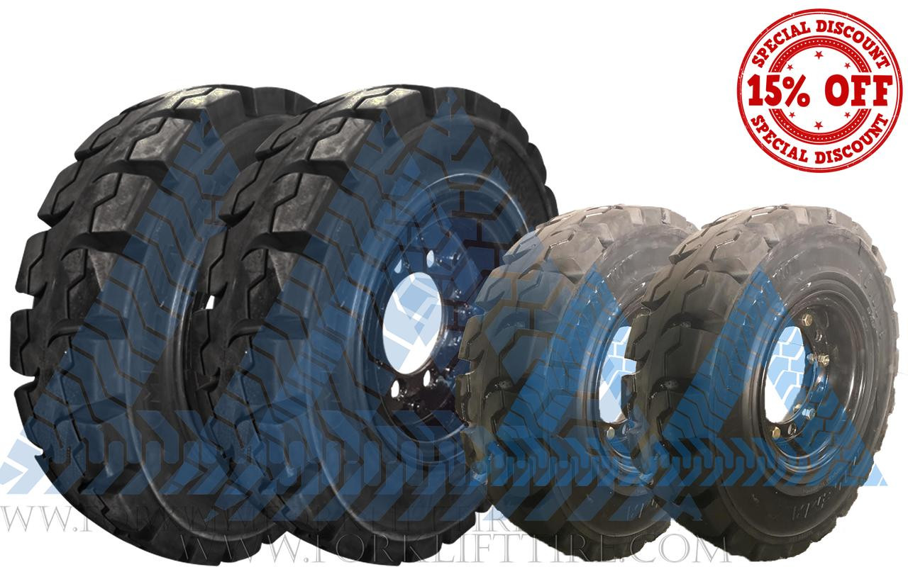7.00-12 & 6.00-9 Solid Tires & Wheels (Split)