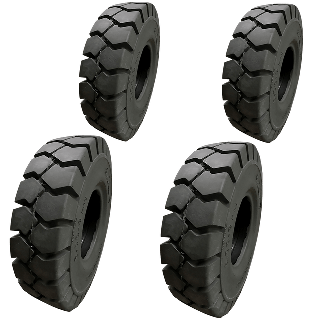 6.50-10 & 5.00-8 Solid Forklift Tires on Split Wheels – 4X