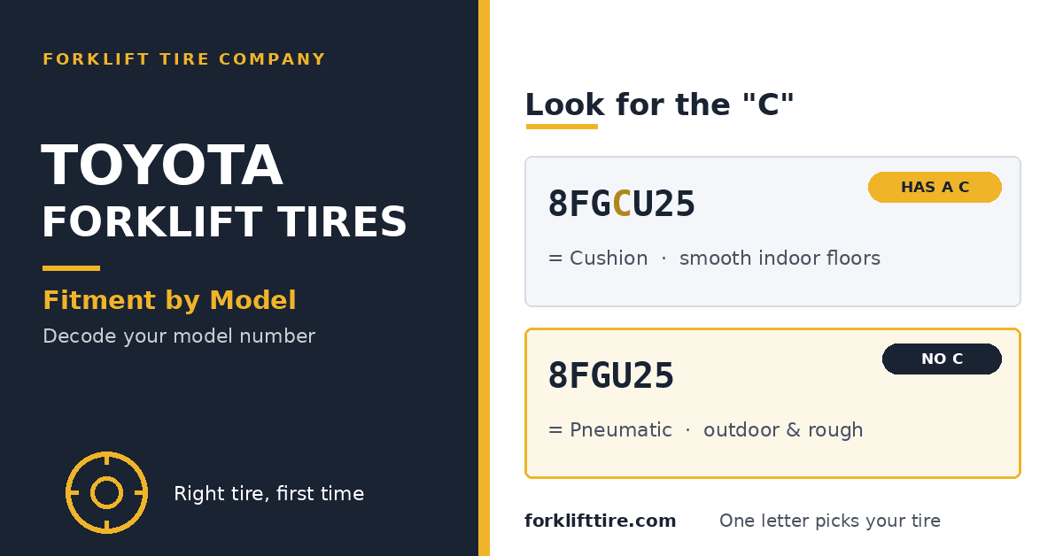 Toyota Forklift Tires: Fitment by Model - Forklift Tire Company
