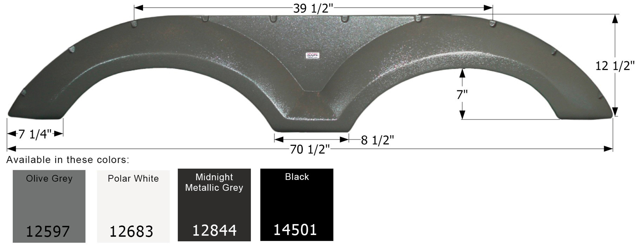 Tandem Fender Skirts for Coachmen Travel Trailers & Fifth Wheels - FS4271