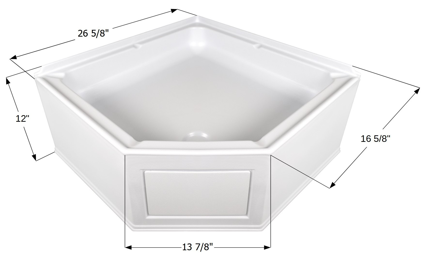 Neo Angle Shower Pan NSB3434