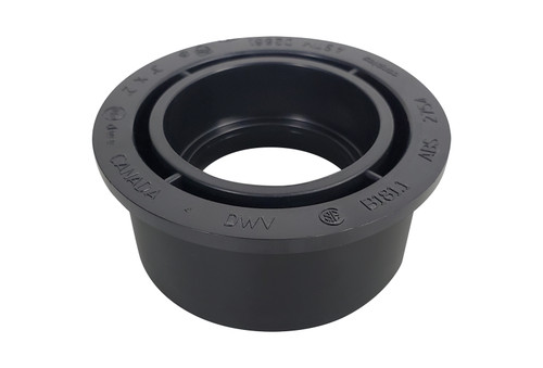 Fitting, ABS, Tank Reducer Bushing, 3" Spigot x 2" HUB