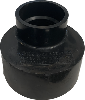 ABS Adapter fitting. 3" female slip to 1.5" female slip reducer