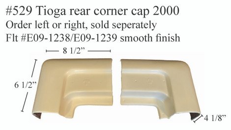 #529 Fleetwood RV fiberglass rear corner cap (SOLD INDIVIDUALLY) - ICON ...