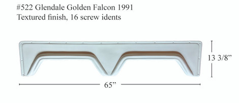 #522 Golden Falcon RV fiberglass tandem fender skirt - ICON Technologies