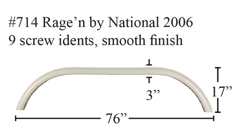 #714 Ragen RV fiberglass tandem fender skirt - ICON Technologies