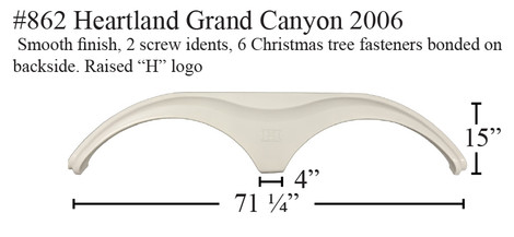 #862 Heartland RV fiberglass tandem fender skirt - ICON Technologies