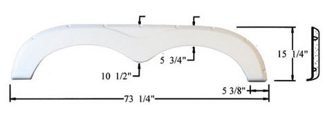 #916 Keystone RV fiberglass tandem fender skirt - ICON Technologies