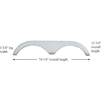 #1010 Heartland Razor RV fiberglass tandem fender skirt - ICON Technologies