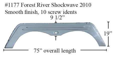 #1177 Forest River RV fiberglass tandem fender skirt - ICON Technologies