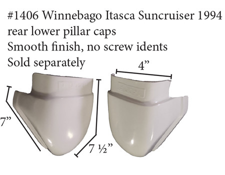 #1406 Winnebago RV fiberglass rear lower pillar caps (sold individually ...