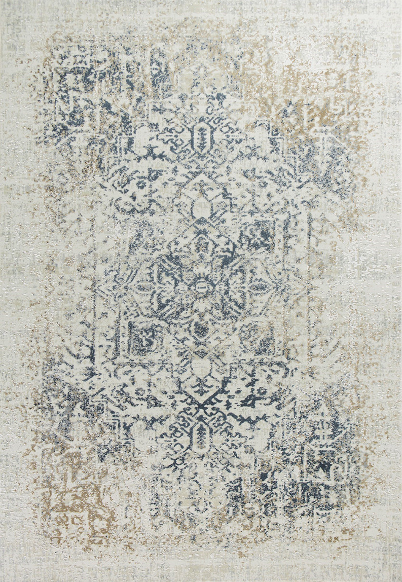 Wayside Heirloom RG70208 Blue Damask Area Rug