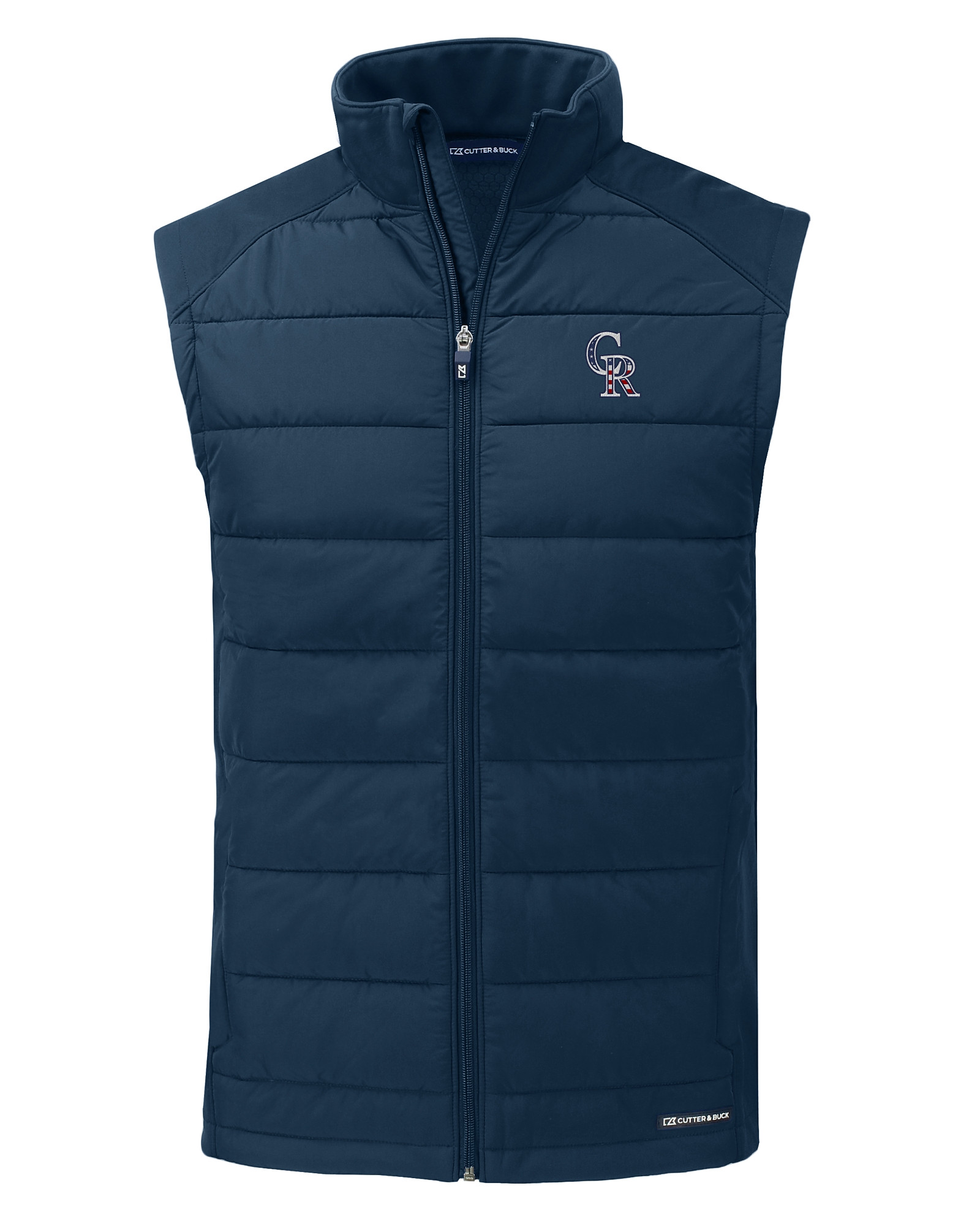Colorado Rockies Stars And Stripes Cutter And Buck Evoke Hybrid Eco