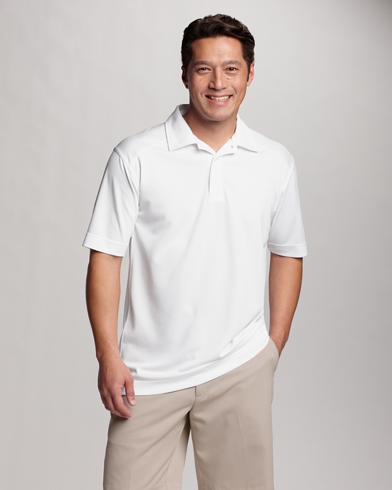 Cutter & Buck CB Drytec Genre Textured Solid Mens Polo - Cutter & Buck