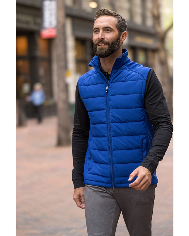 Cutter & Buck Evoke Hybrid Eco Softshell Recycled Mens Full Zip Vest ...
