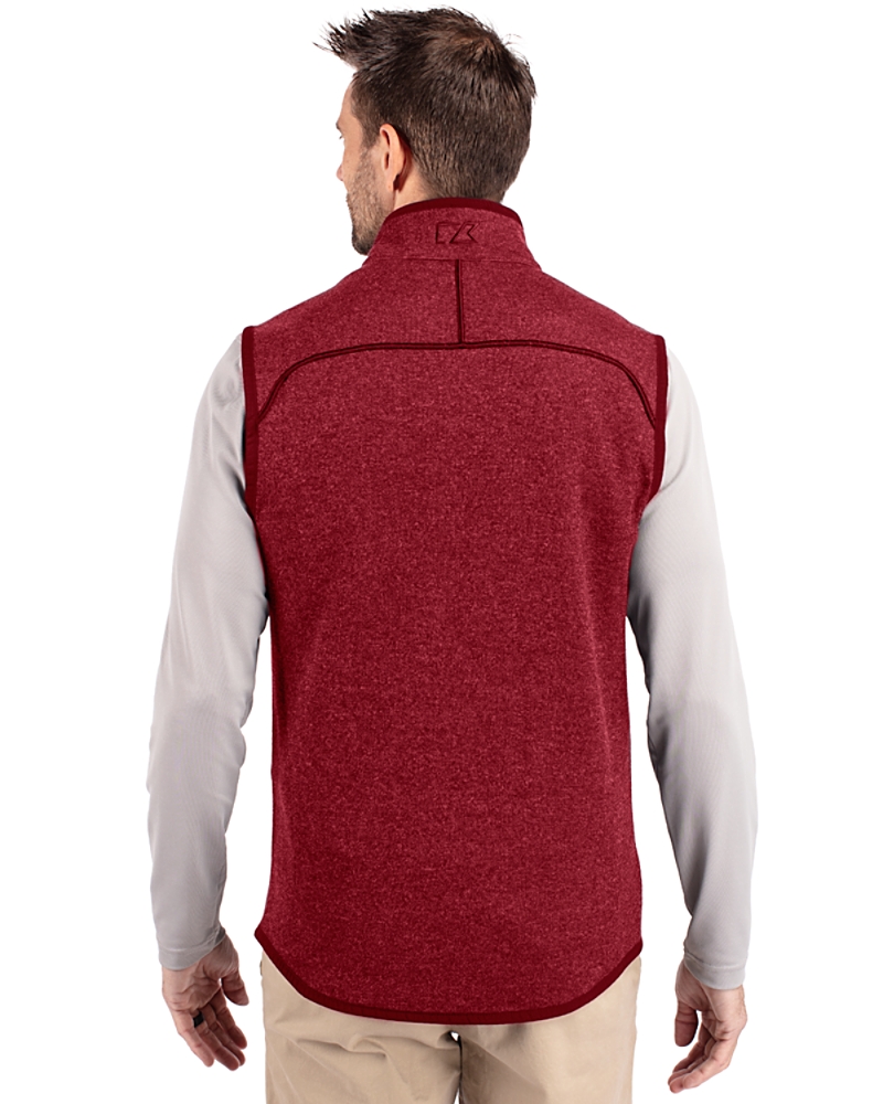 Dayton Flyers Cutter & Buck Mainsail Sweater-Knit Mens Full Zip Vest ...