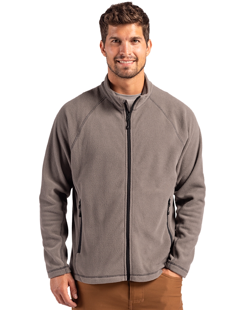 Clique Powder Recycled Fleece Mens Full Zip Jacket - Cutter & Buck