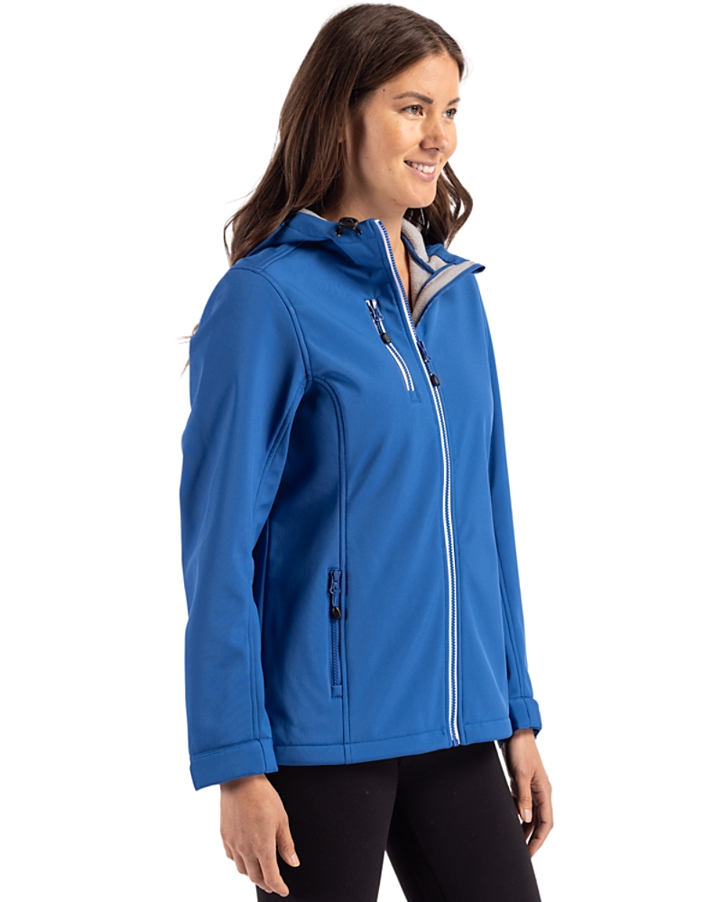 Clique Telemark Eco Stretch Softshell Full Zip Womens Hooded Jacket - Cutter & Buck