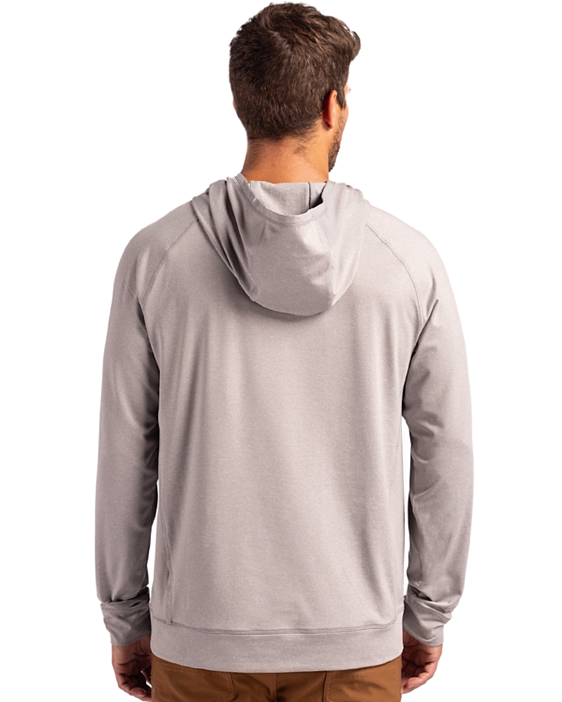 Cutter & Buck Adapt Recycled Soft Knit Stretch Mens Heathered Hooded ...
