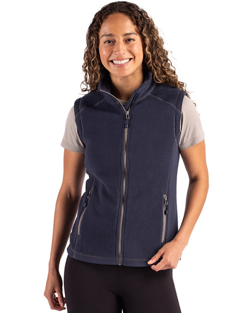 Clique Powder Recycled Fleece Womens Full Zip Vest - Cutter & Buck