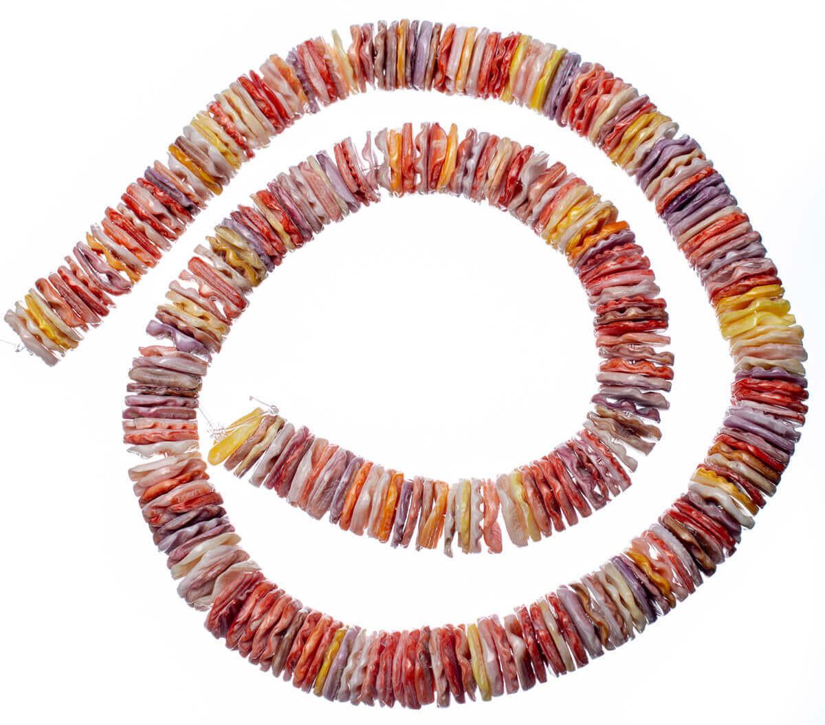 Multi-Colored Pectin Shell Heishi( Philippines) 5-6mm PEC9a