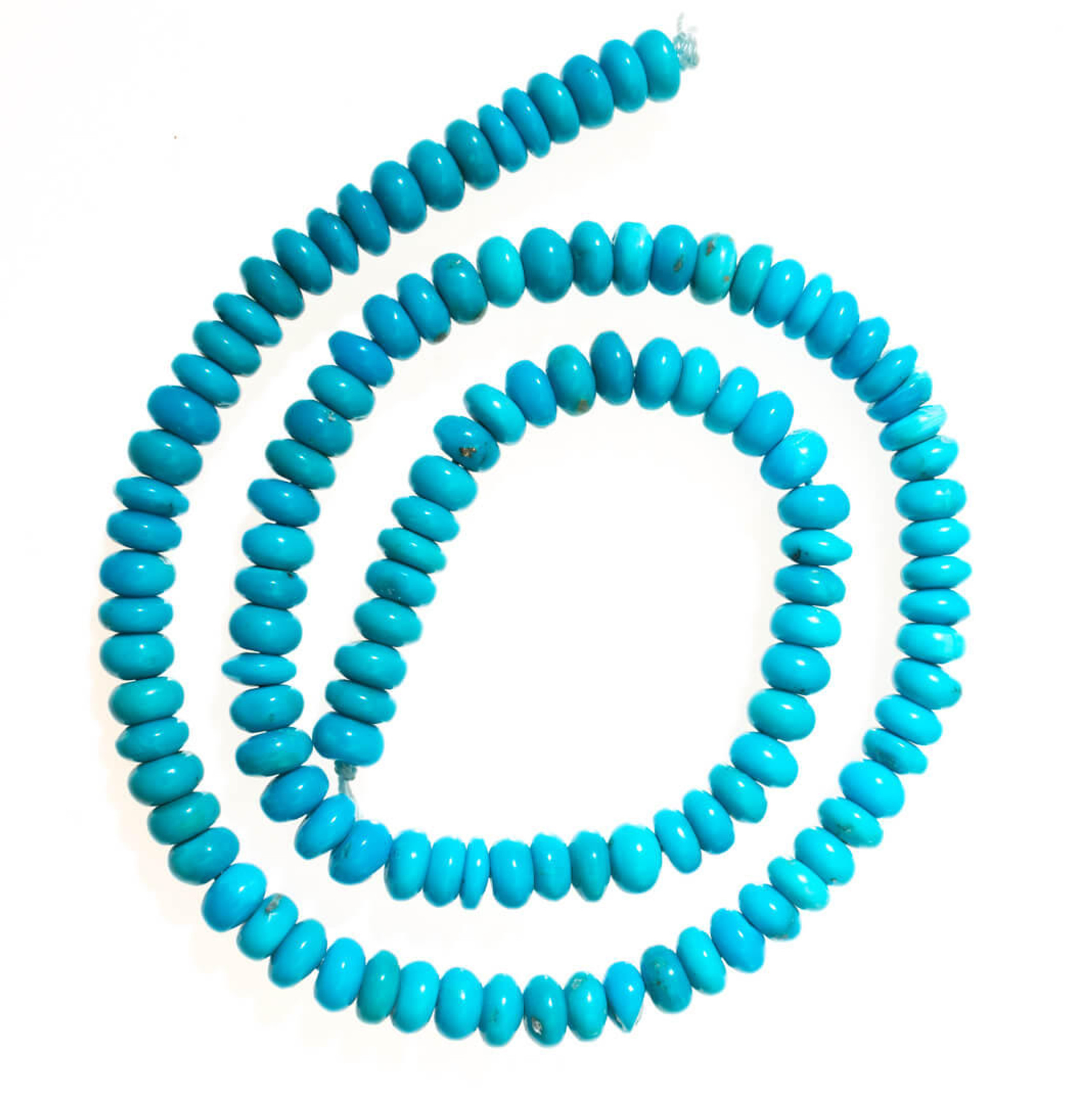Sleeping Beauty Turquoise-6mm Rondell SBRR6g1