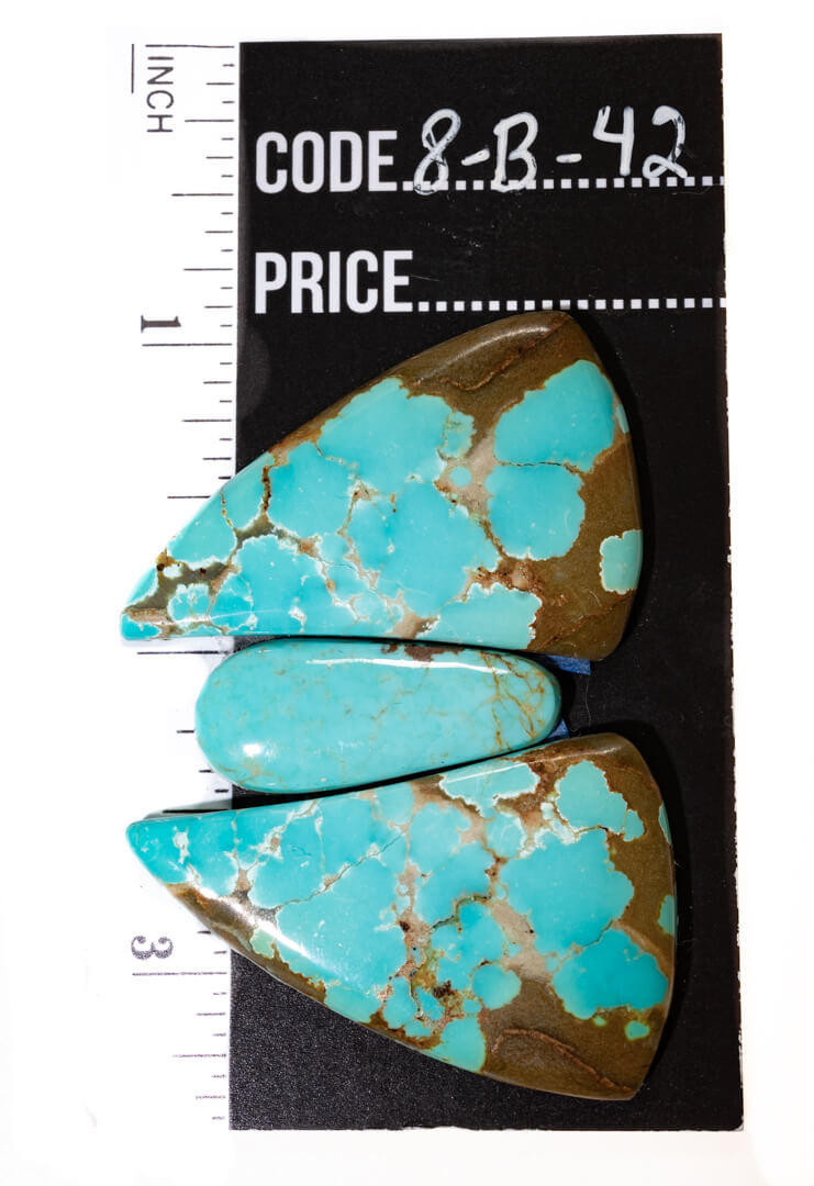 Number Eight Turquoise Butterfly Set-Nevada 8B42