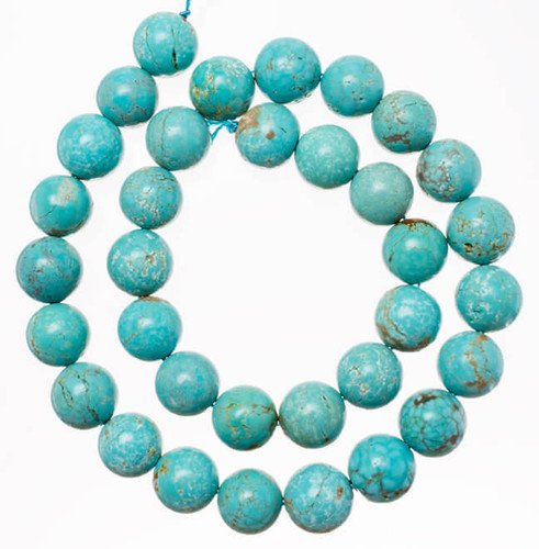 Number Eight Turquoise (Nevada) 12mm Rondells NE12a