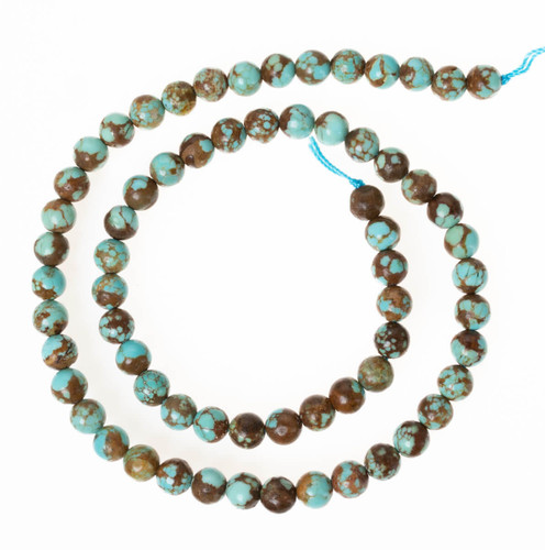 Number Eight Mine Turquoise(Nevada) 6mm Rds NE6hi