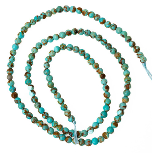 Baja Turquoise(Mexico) 3mm Round BTR3d-Green & Blue