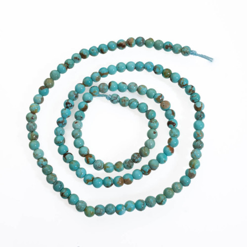 Baja Turquoise(Mexico) 3mm Round BTR3g-Green & Blue