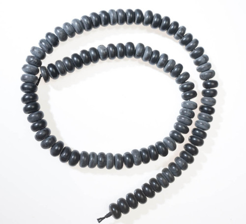 Black Pipestone(Utah)8mm Rondell BP2 Steatite