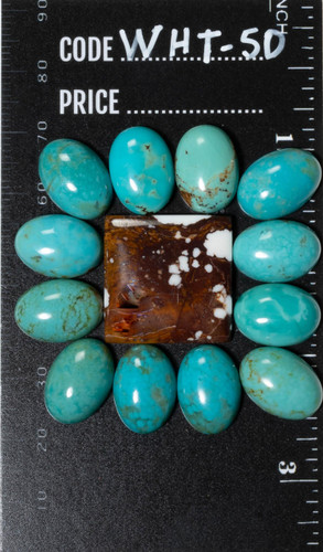 Chilean Turquoise Cabochon Set CH329-Atacama Desert