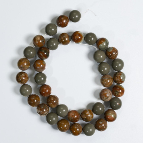 Rocky Butte Jasper Green(Oregon) 10mm Rounds RBR10 - Rincon Trading