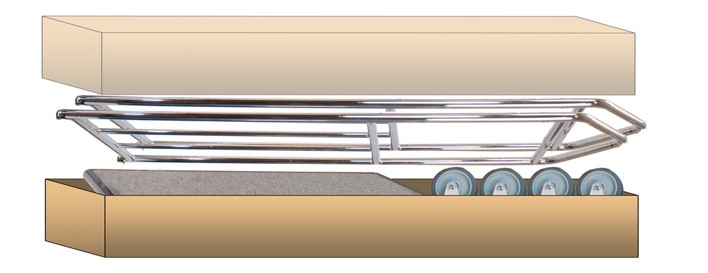 One Box Value Valet Bellman's Cart - Brushed Stainless Steel Finish ...