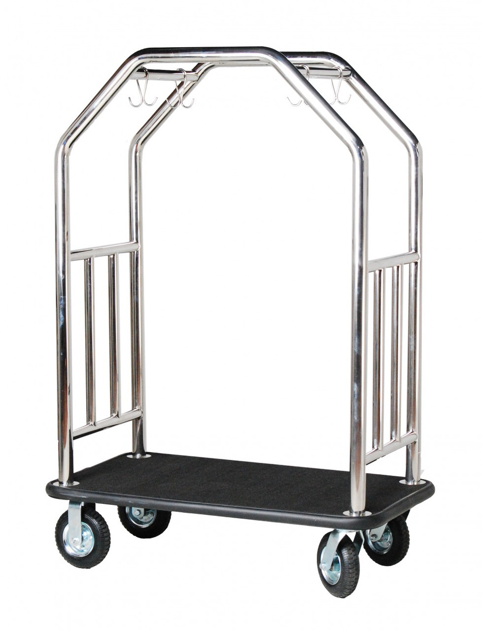 Modern Bellhop Bellman's Cart - Black Powder Coat Finish- Bellman's ...