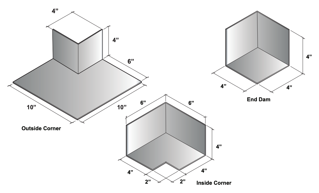 Corner Kit - Qty 5 Each | 304 Grade stainless steel, 26 Ga - refer to ...